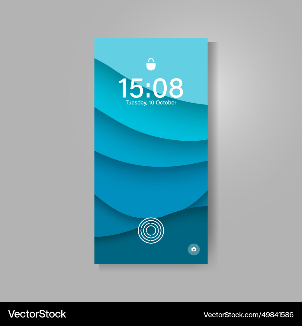 Smartphone screen with colorful geometric Vector Image