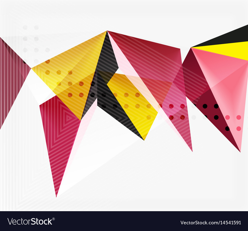 3d triangles geometric Royalty Free Vector Image