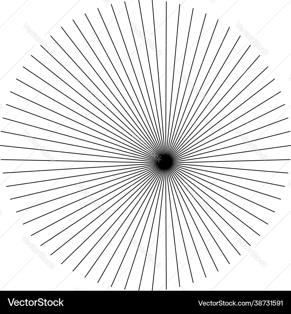 Abstract radial radiating lines stripes burst Vector Image