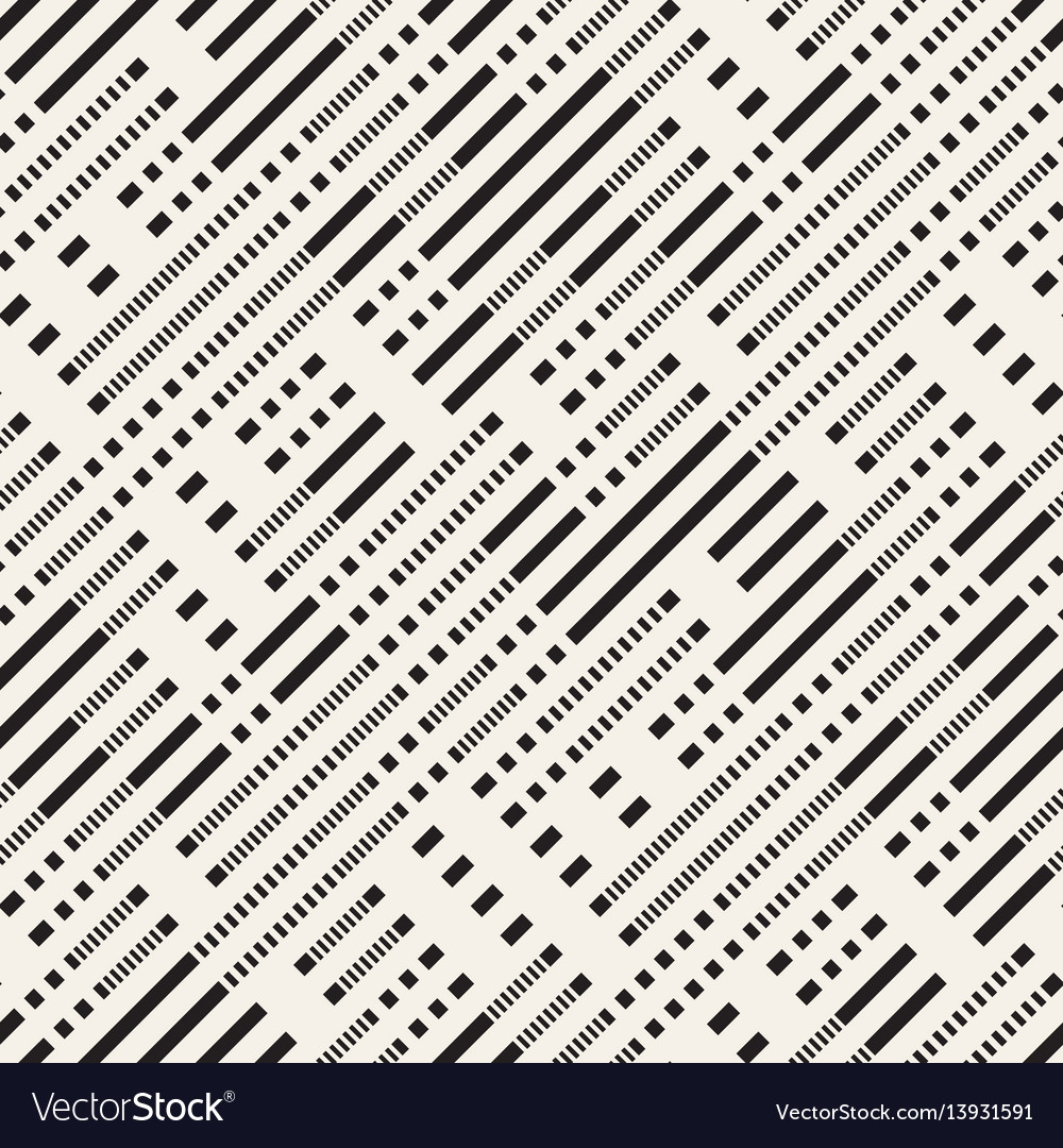 Black and white irregular dashed lines pattern Vector Image