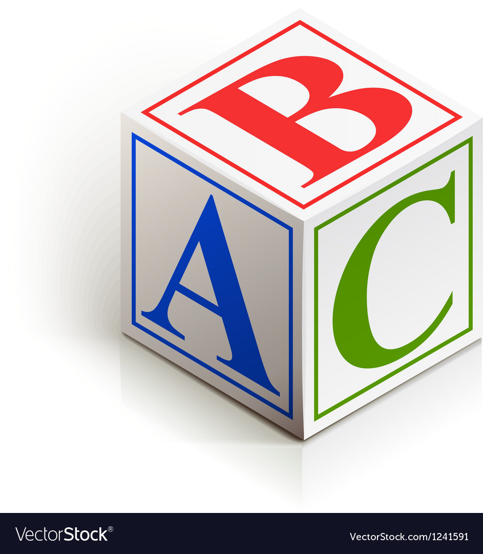 Brick abc Royalty Free Vector Image - VectorStock