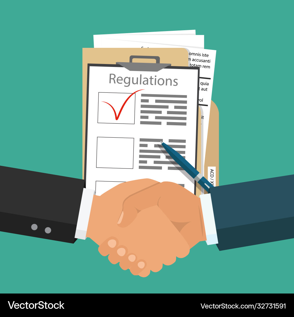 Business service concept contract terms Royalty Free Vector