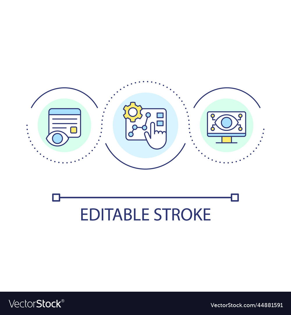 Check software loop concept icon Royalty Free Vector Image