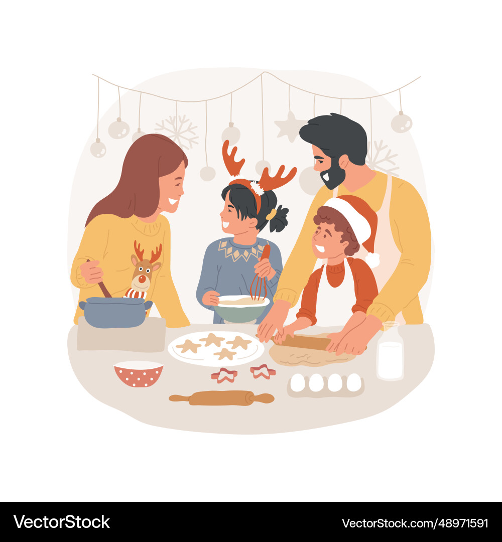 Cooking together isolated cartoon Royalty Free Vector Image