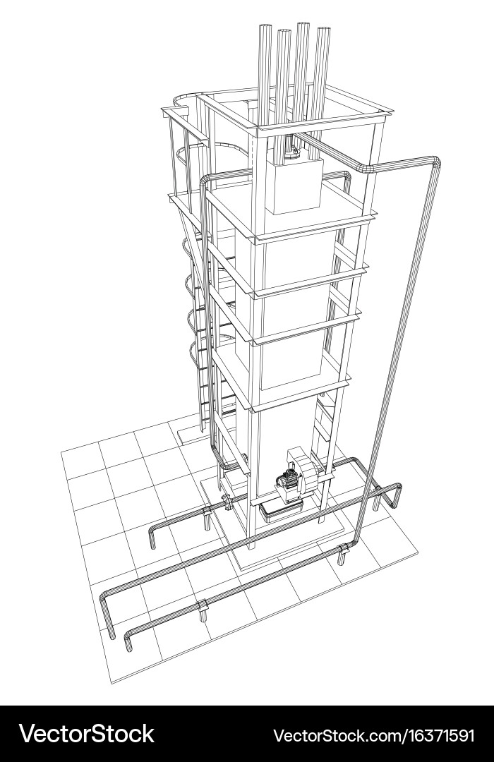 Petroleum gas installation tracing Royalty Free Vector Image