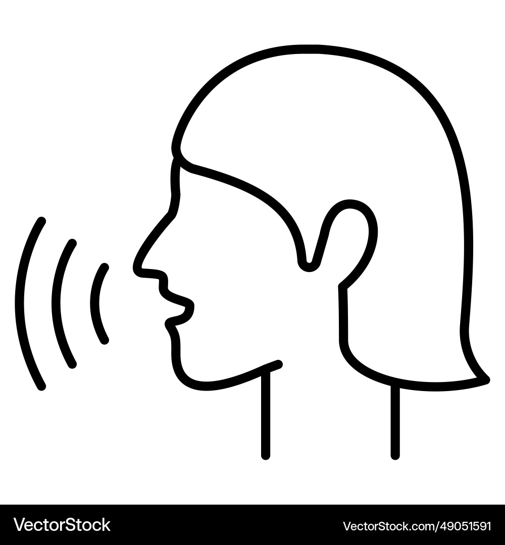 Woman speaking icon Royalty Free Vector Image - VectorStock