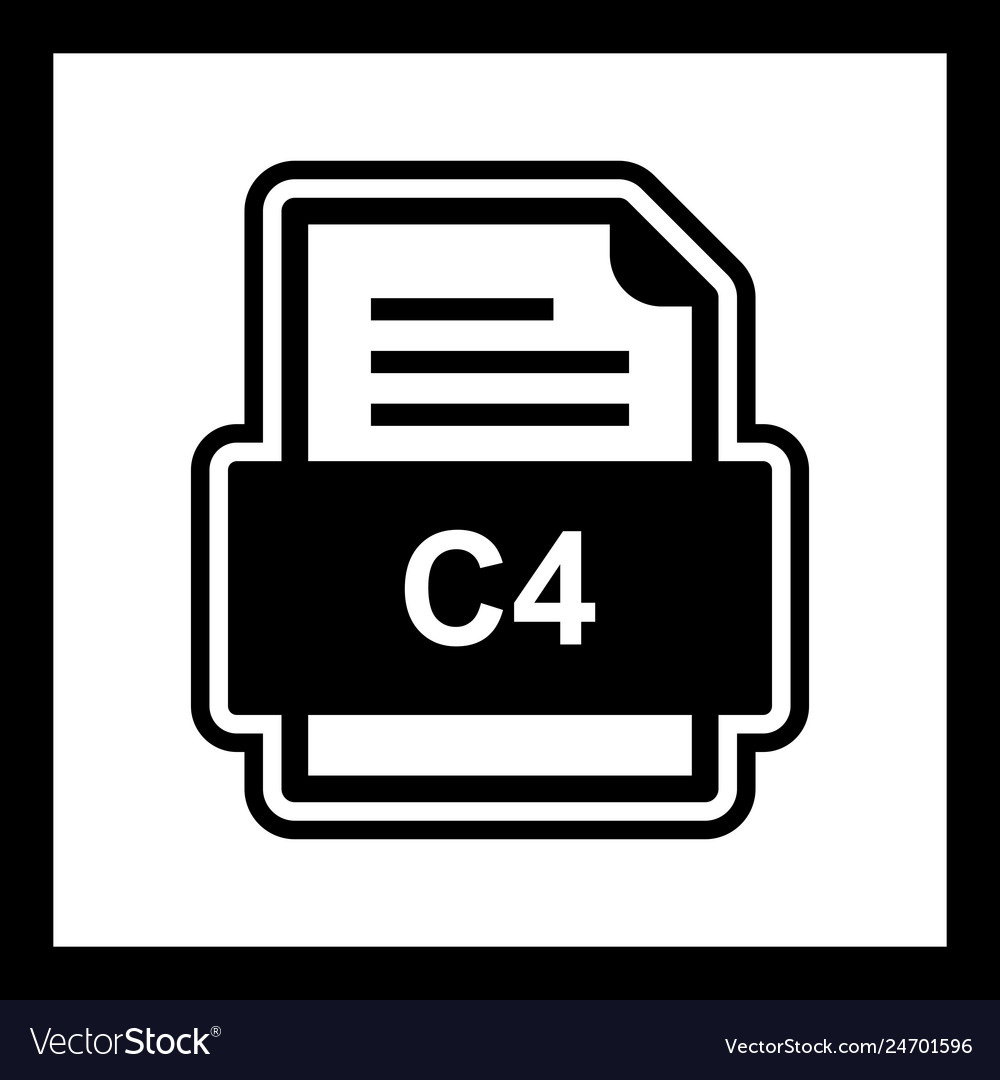 C4 file document icon Royalty Free Vector Image