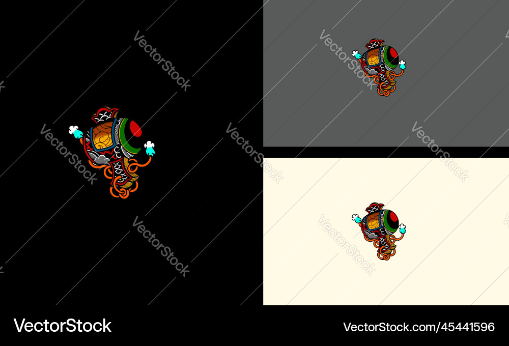 Chinese big hammer tattoo design Royalty Free Vector Image