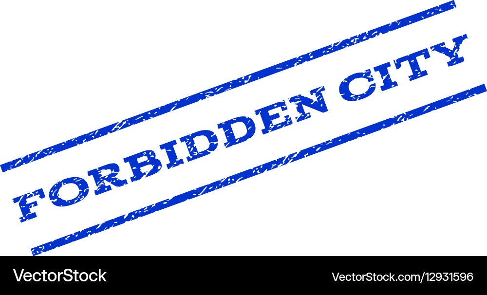 Forbidden city watermark stamp Royalty Free Vector Image