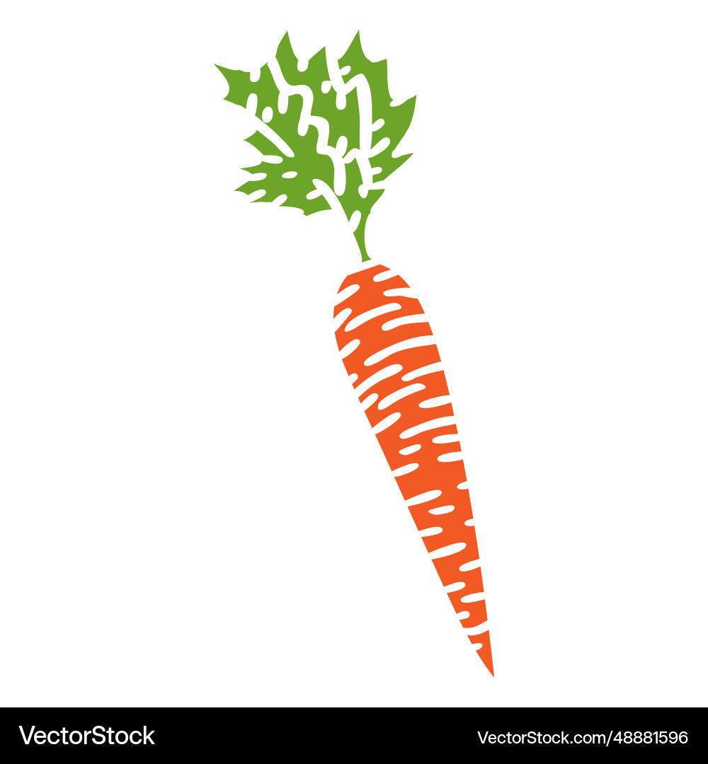 Healthy carrot cut out Royalty Free Vector Image