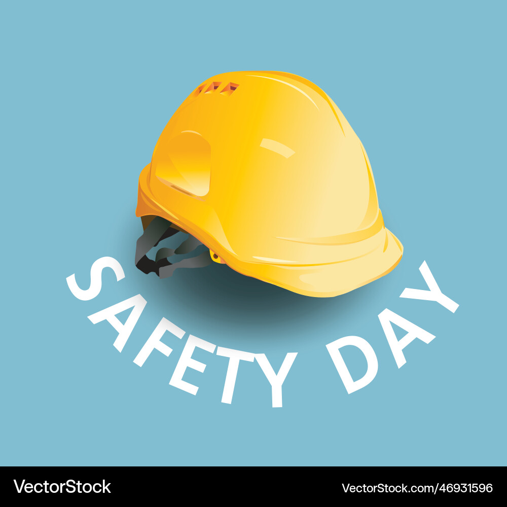 National safety day equipment Royalty Free Vector Image