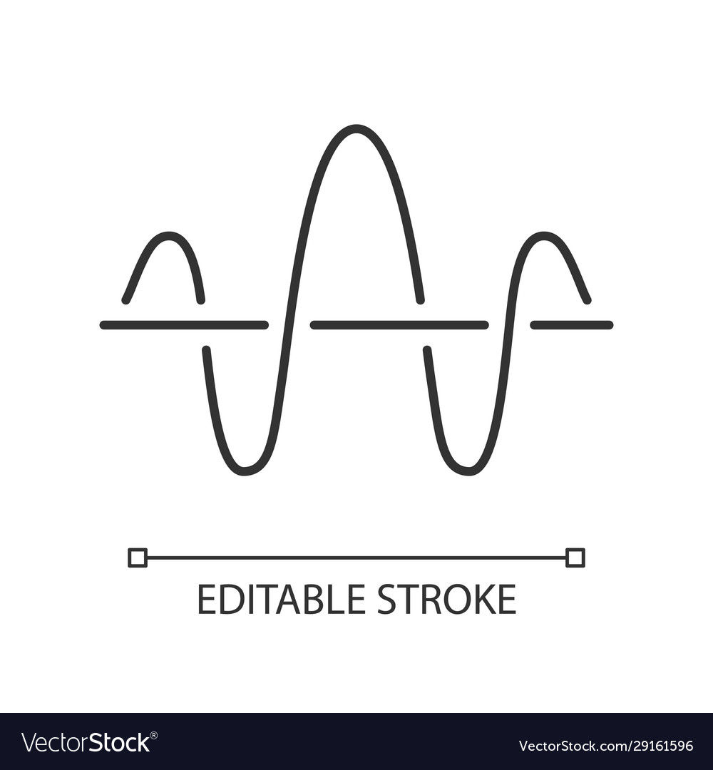 Soundwave linear icon thin line function Vector Image