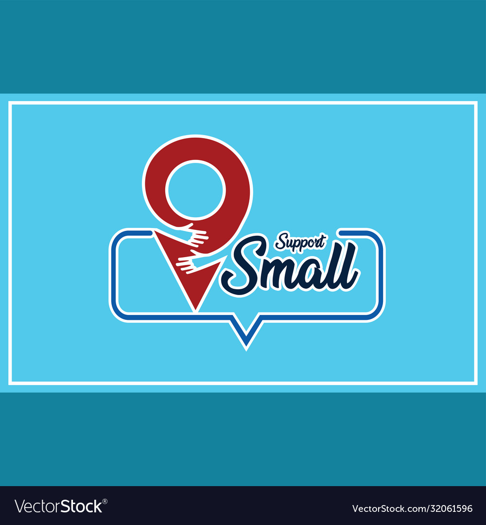 Support small poster Royalty Free Vector Image