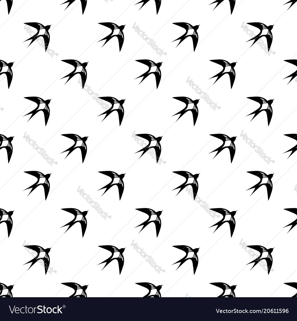 Swallow pattern seamless Royalty Free Vector Image