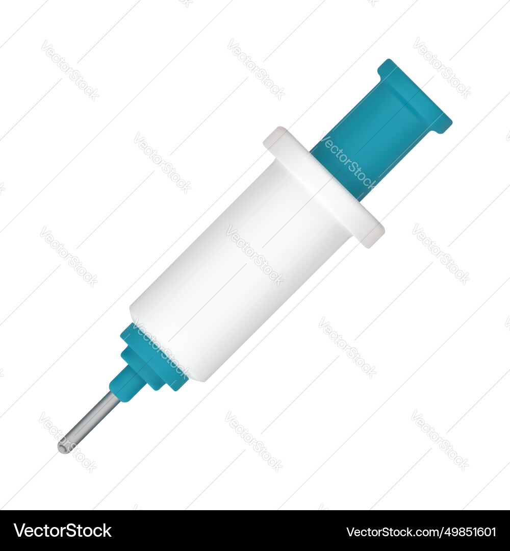 3d syringe for medical injection vaccination Vector Image