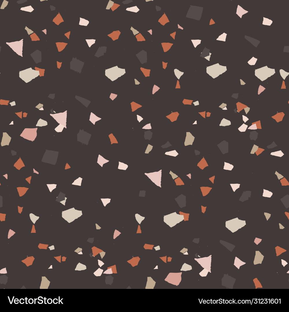 Abstract terrazzo seamless pattern Royalty Free Vector Image