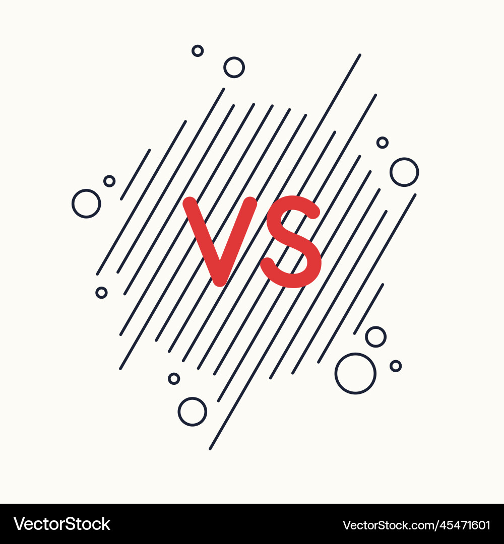 Bright poster symbols of confrontation vs Vector Image