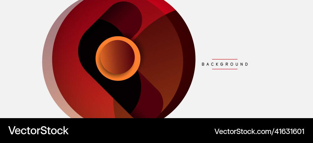 Circle and round shapes abstract background Vector Image
