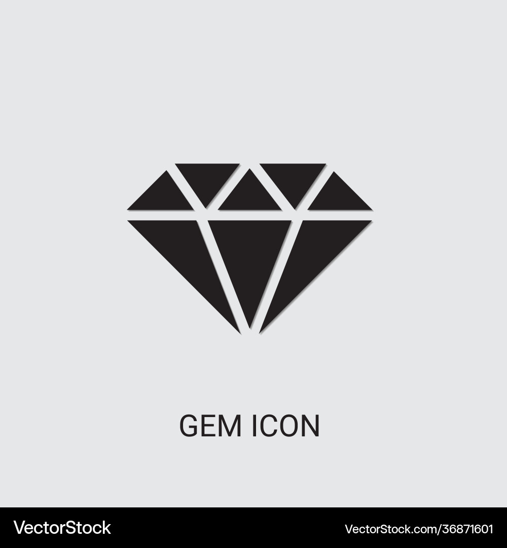 Gem icon Royalty Free Vector Image - VectorStock