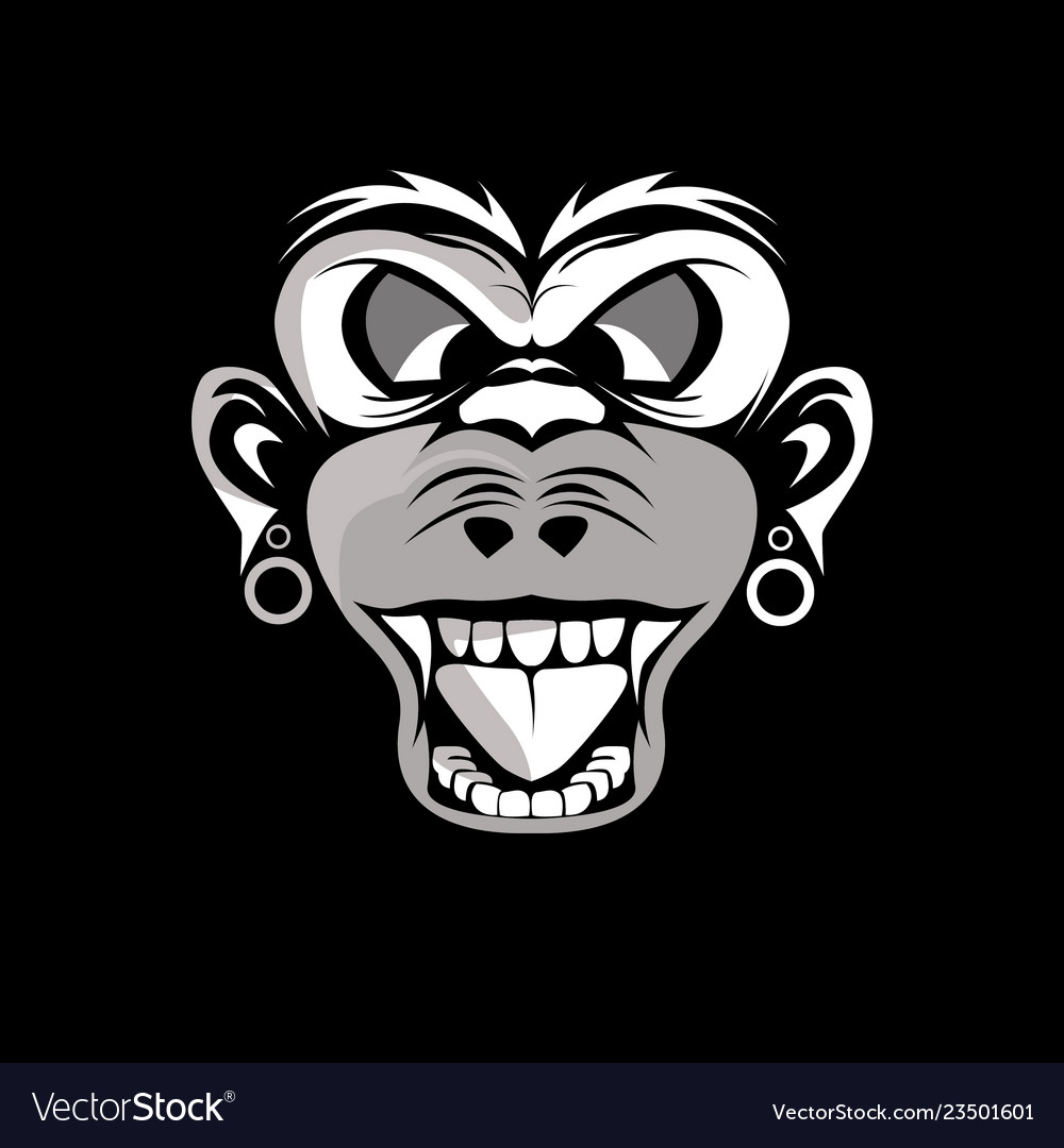 Head monkey Royalty Free Vector Image - VectorStock