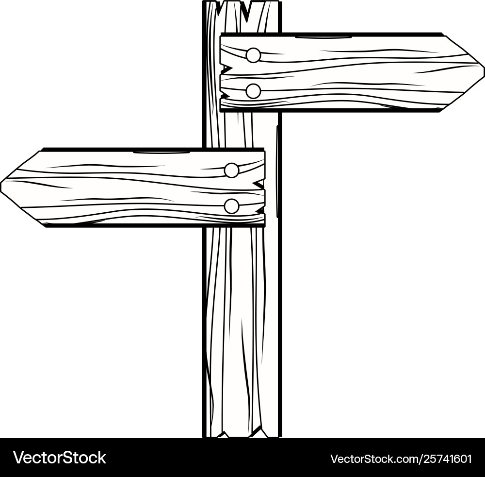 Isolated wood road sign design Royalty Free Vector Image