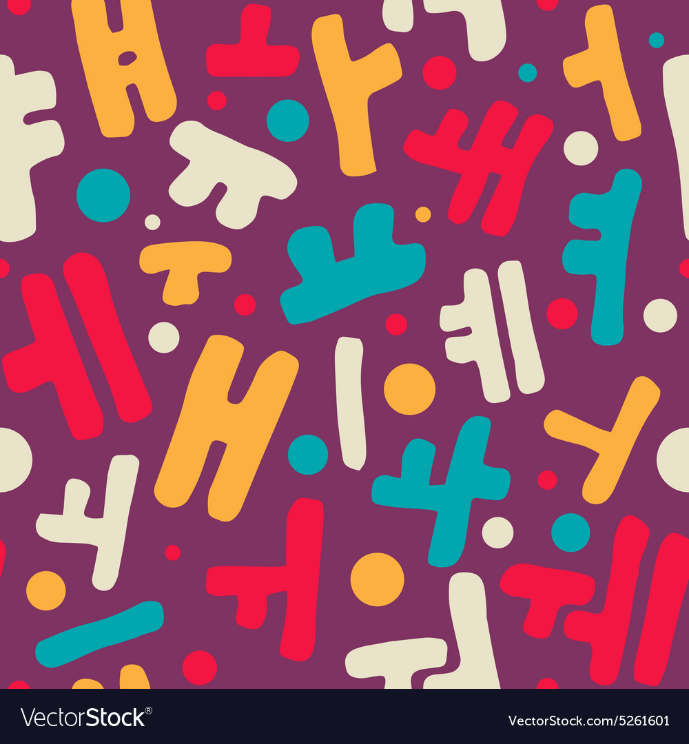 Korean alphabet pattern Royalty Free Vector Image