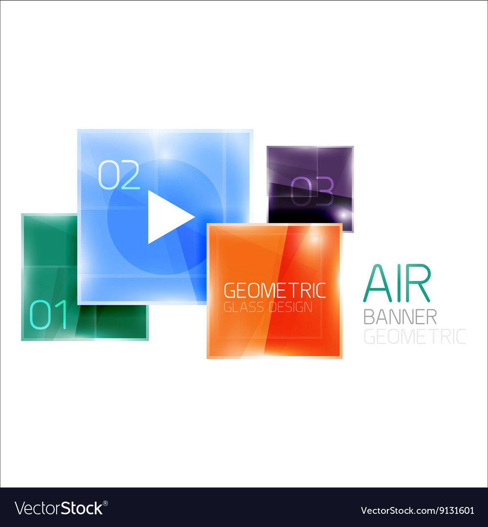 Multicolored squares with sample text Royalty Free Vector