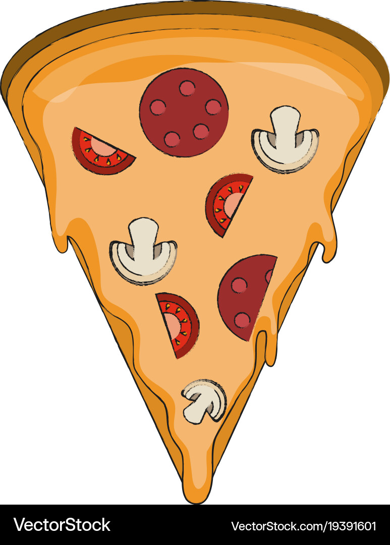 Pizza italian food Royalty Free Vector Image - VectorStock