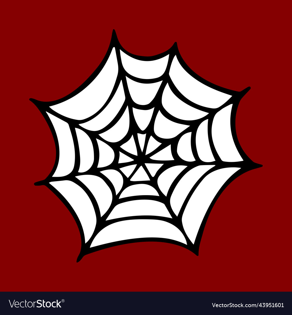 Spiderweb as sticker print or single pattern Vector Image