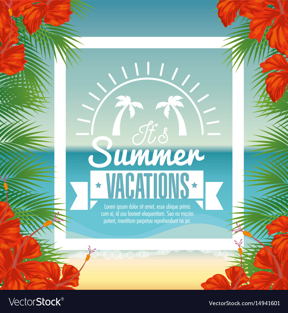 Summer beach design Royalty Free Vector Image - VectorStock