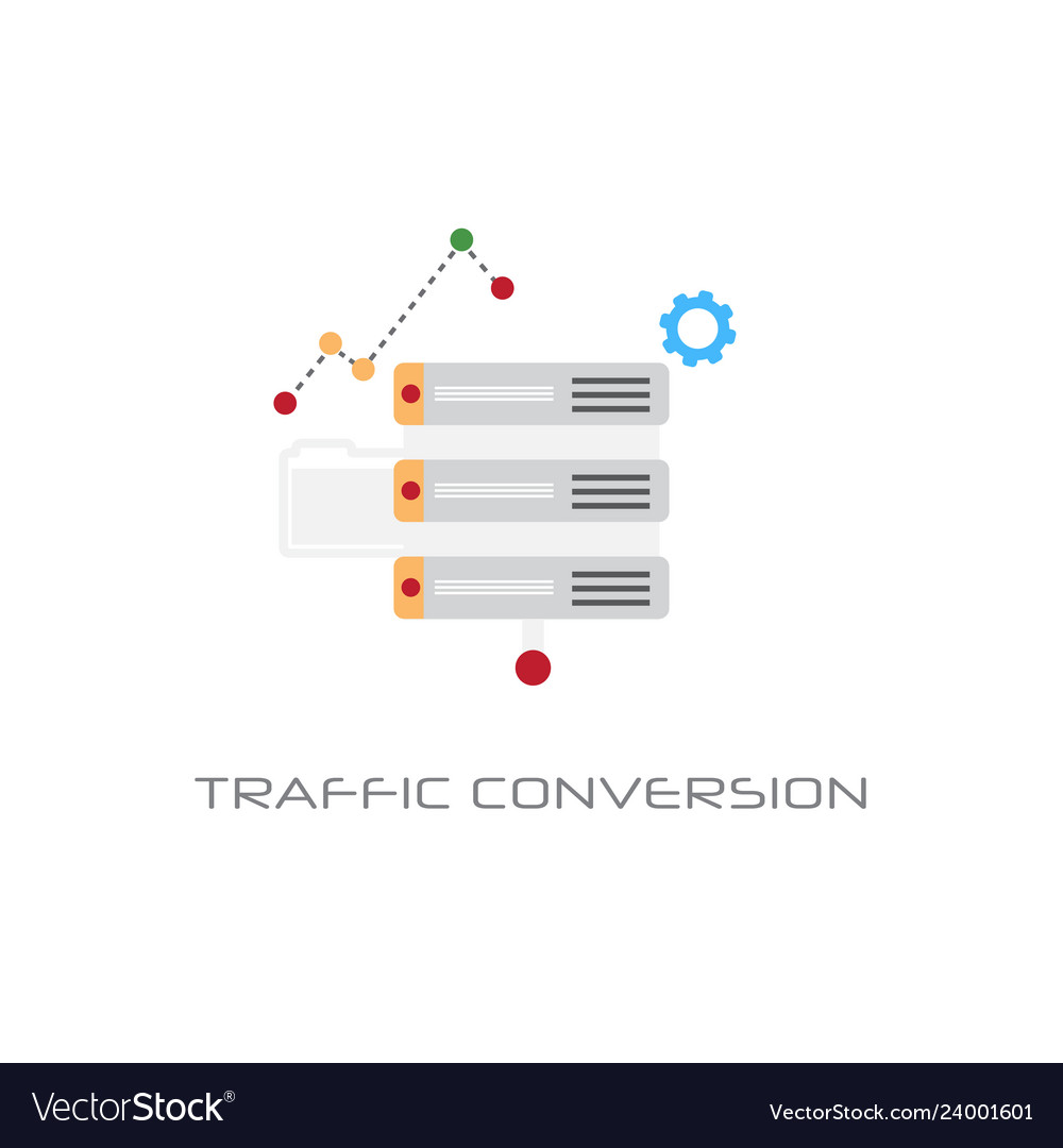 Traffic conversion marketing optimization concept Vector Image