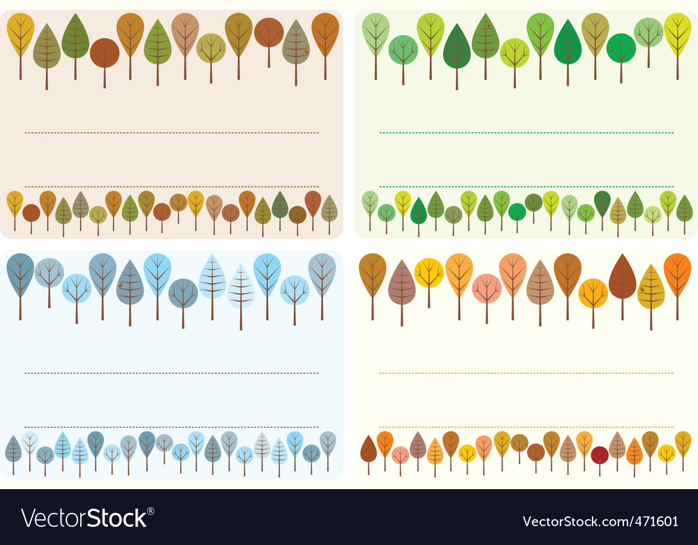Trees label set Royalty Free Vector Image - VectorStock