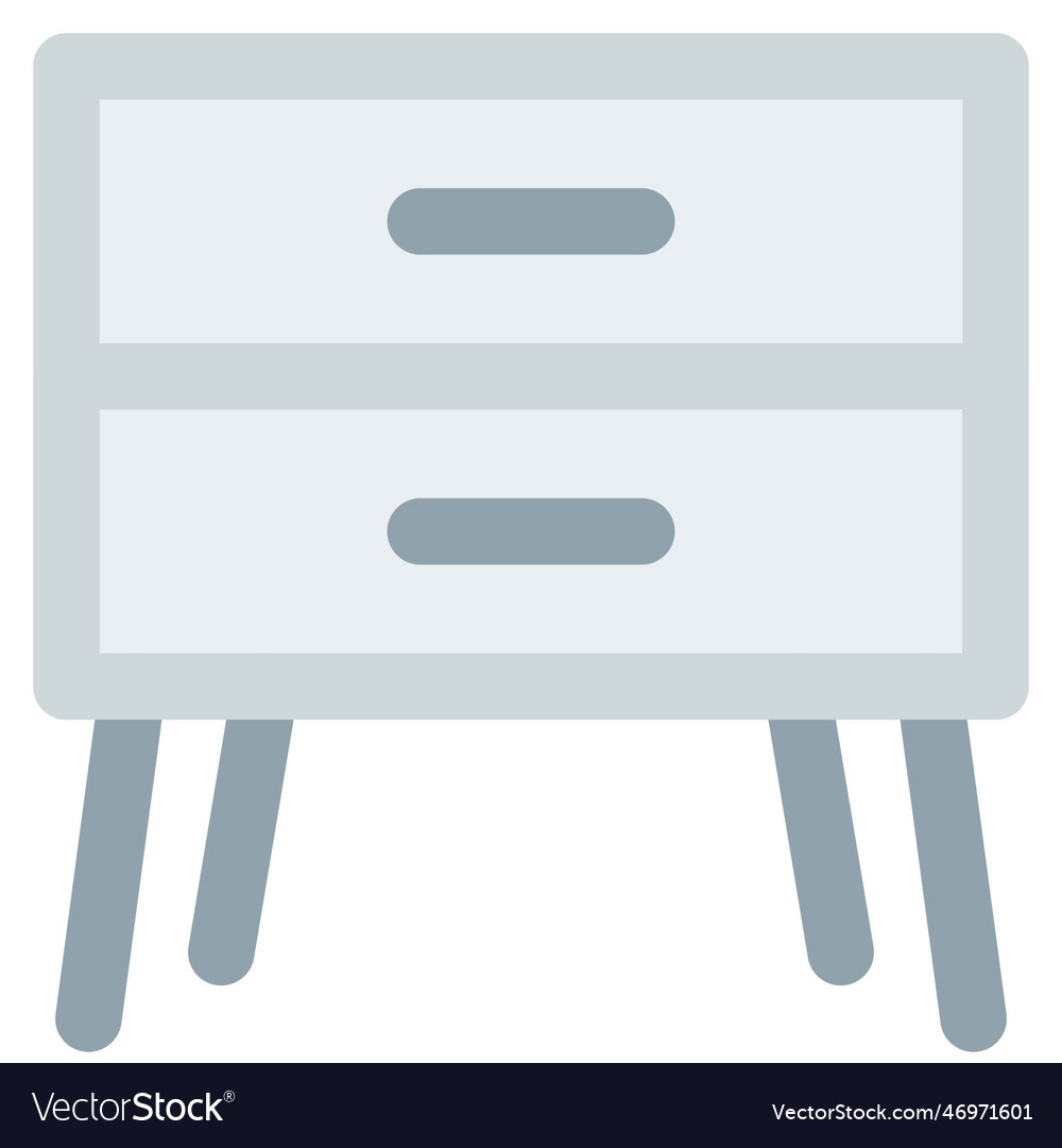 Using table with drawers as a bedside Royalty Free Vector