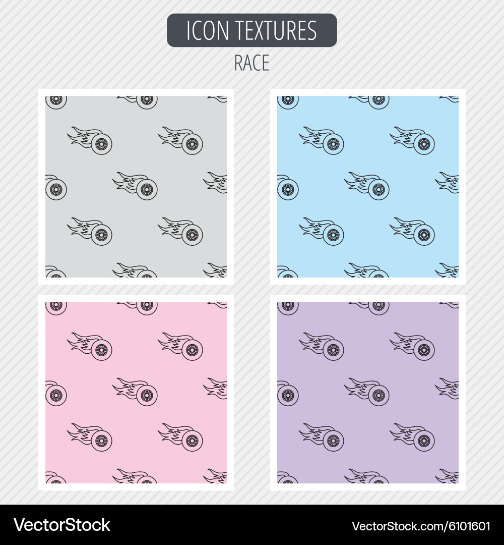 Wheel on fire icon race or speed sign Royalty Free Vector