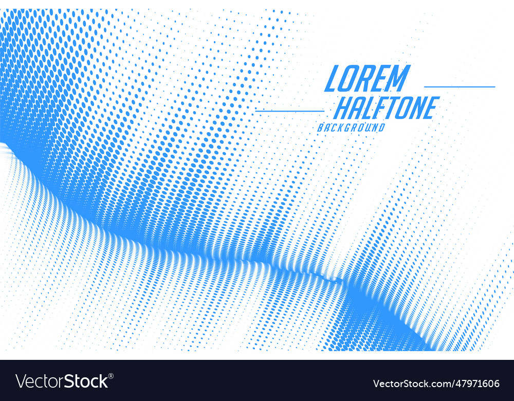 Abstract half tone pattern blue background design Vector Image