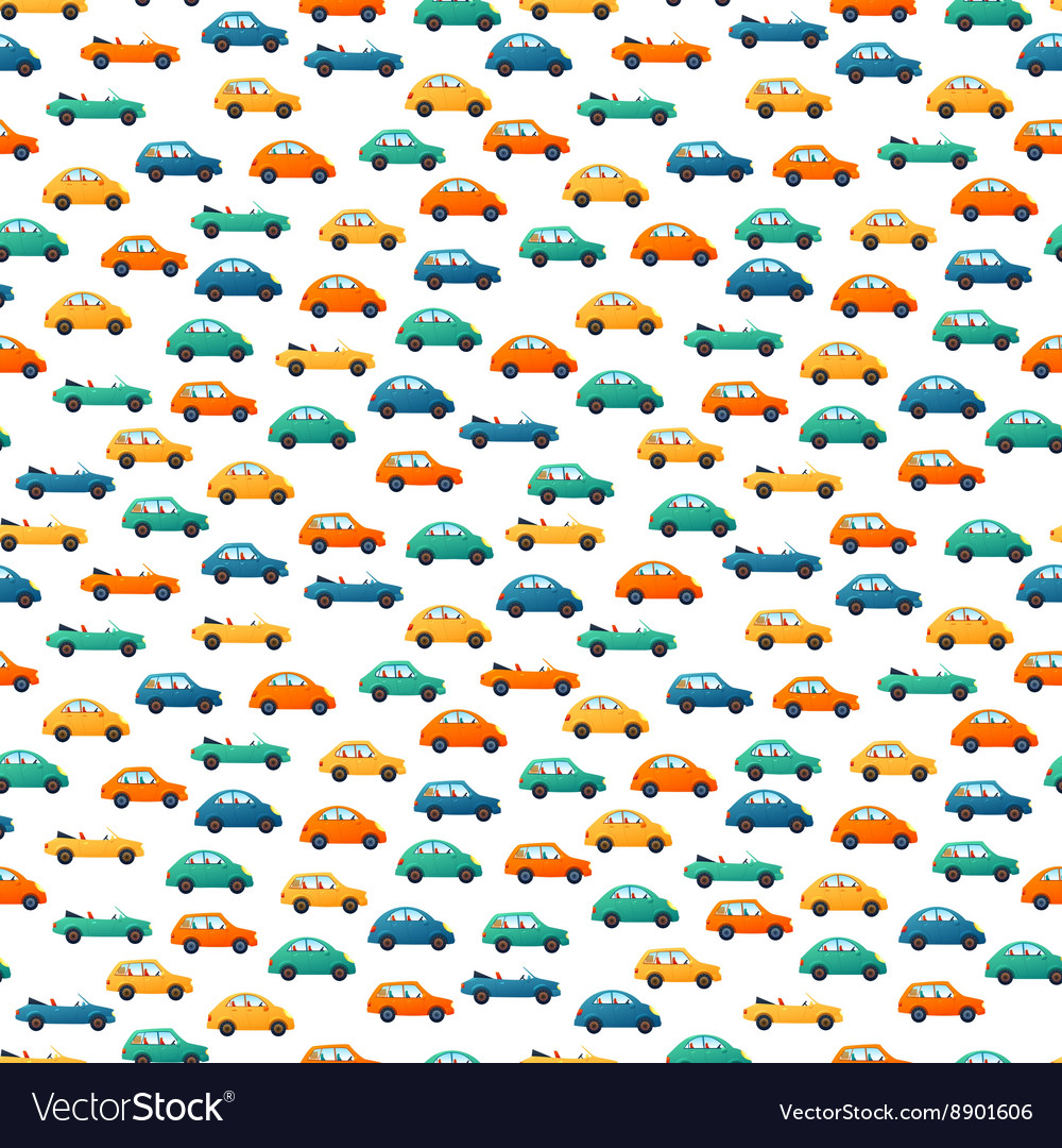 Car seamless pattern Royalty Free Vector Image