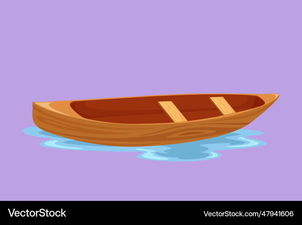 Cartoon flat style drawing canoe trails and Vector Image