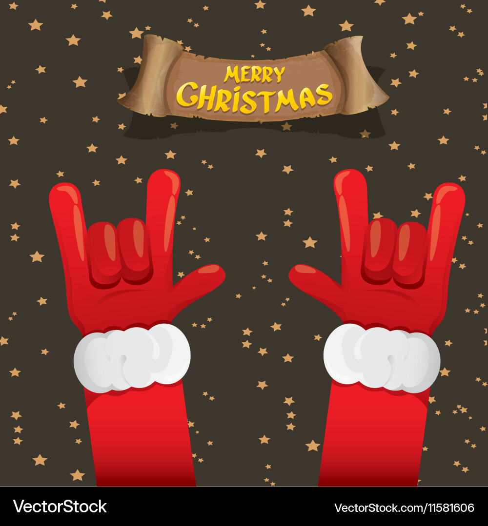 Christmas rock n roll greeting card Royalty Free Vector
