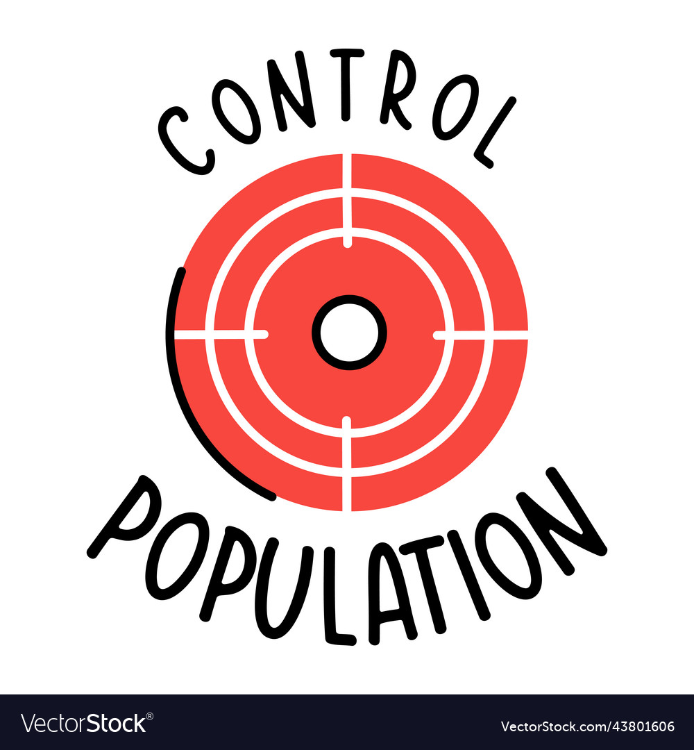 Control population Royalty Free Vector Image - VectorStock