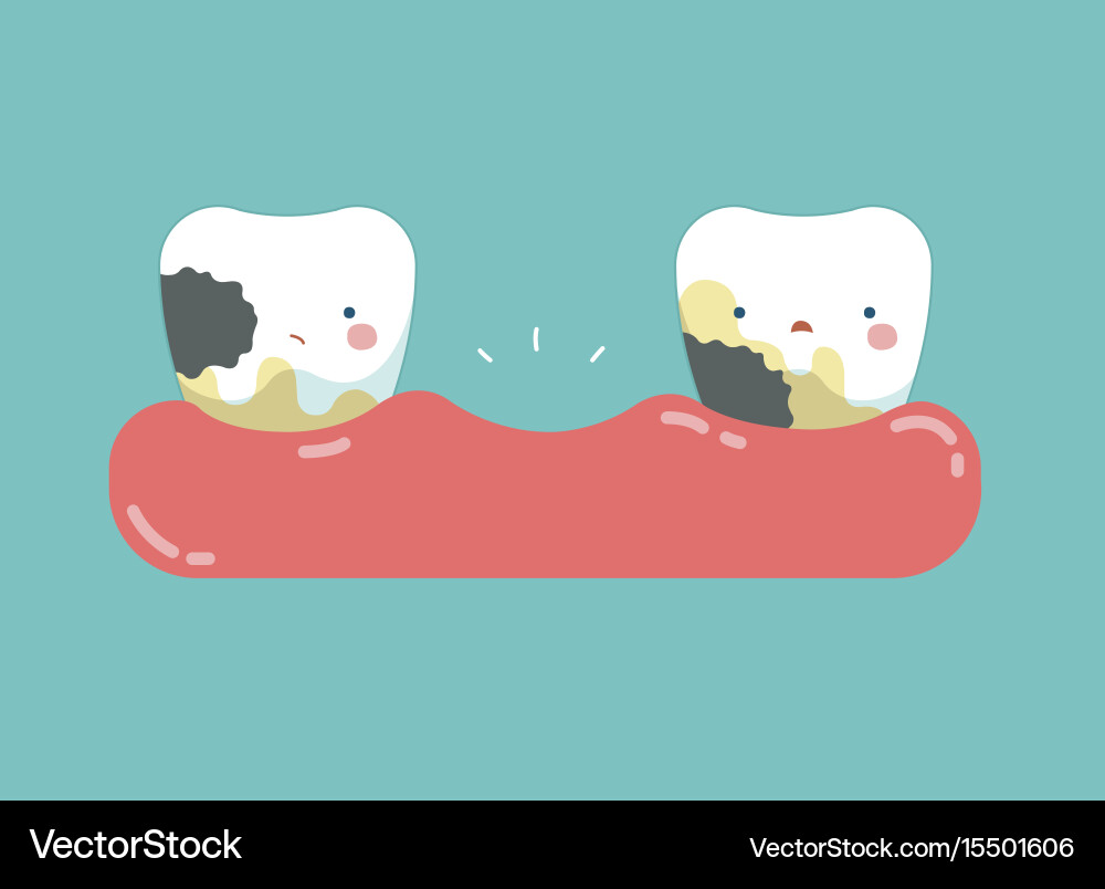 Decayed teeth and tooth concept of dental Vector Image