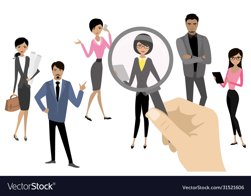 Employer choice candidate selection Royalty Free Vector Employer choice candidate selection Royalty Free Vector