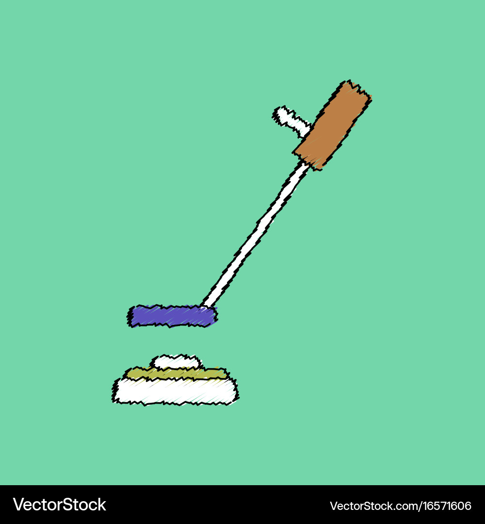 Flat shading style icon military mine detector Vector Image