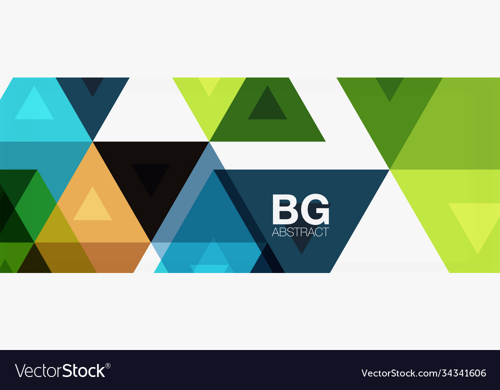 Mosaic triangle pattern abstract background Vector Image