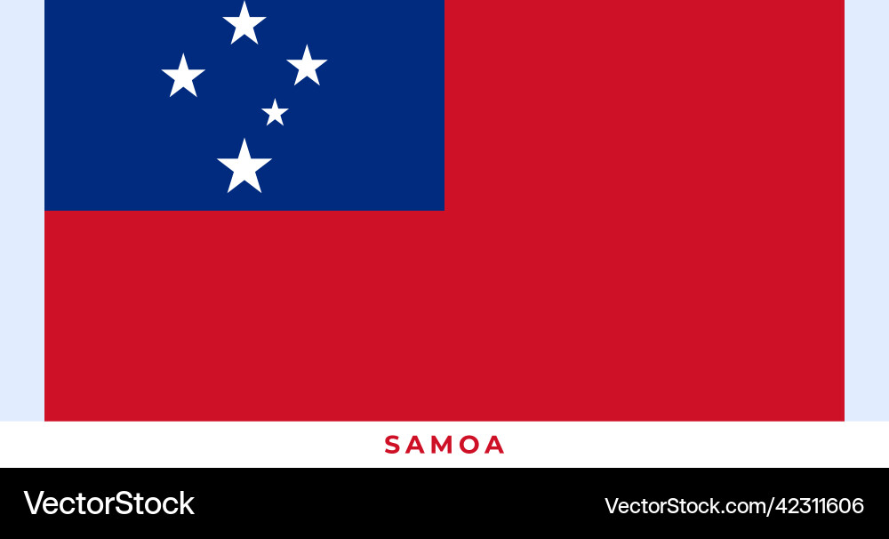 National flag of samoa Royalty Free Vector Image
