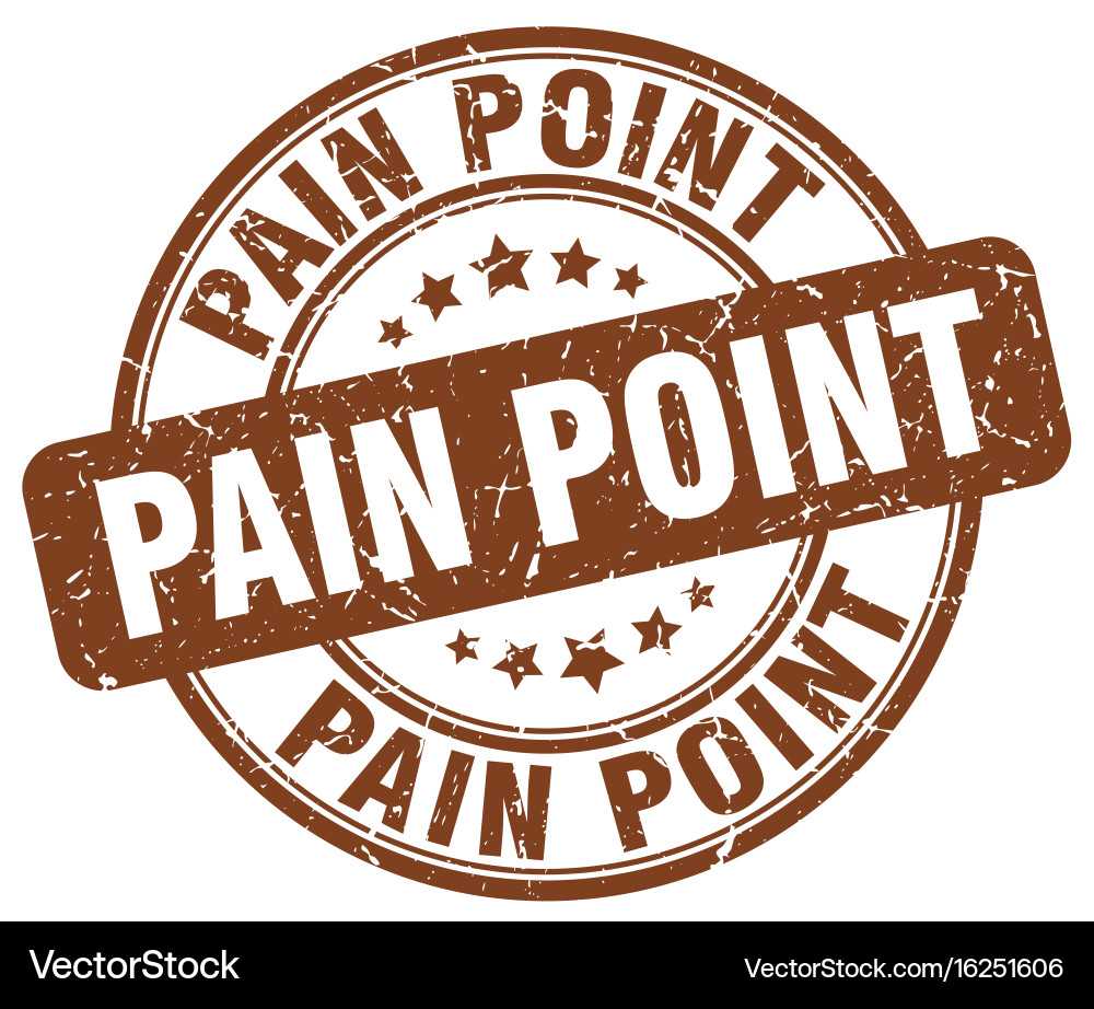 Pain point brown grunge stamp Royalty Free Vector Image