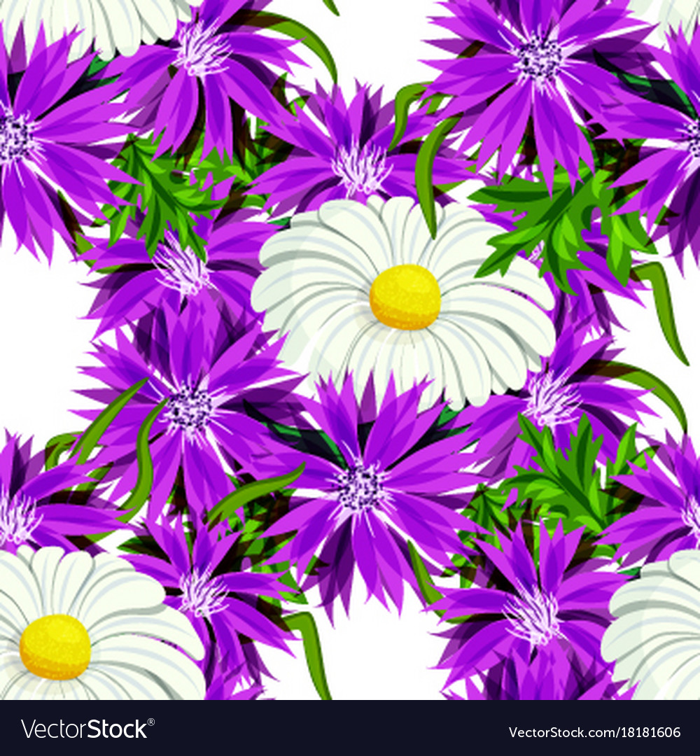 Seamless flower pattern Royalty Free Vector Image