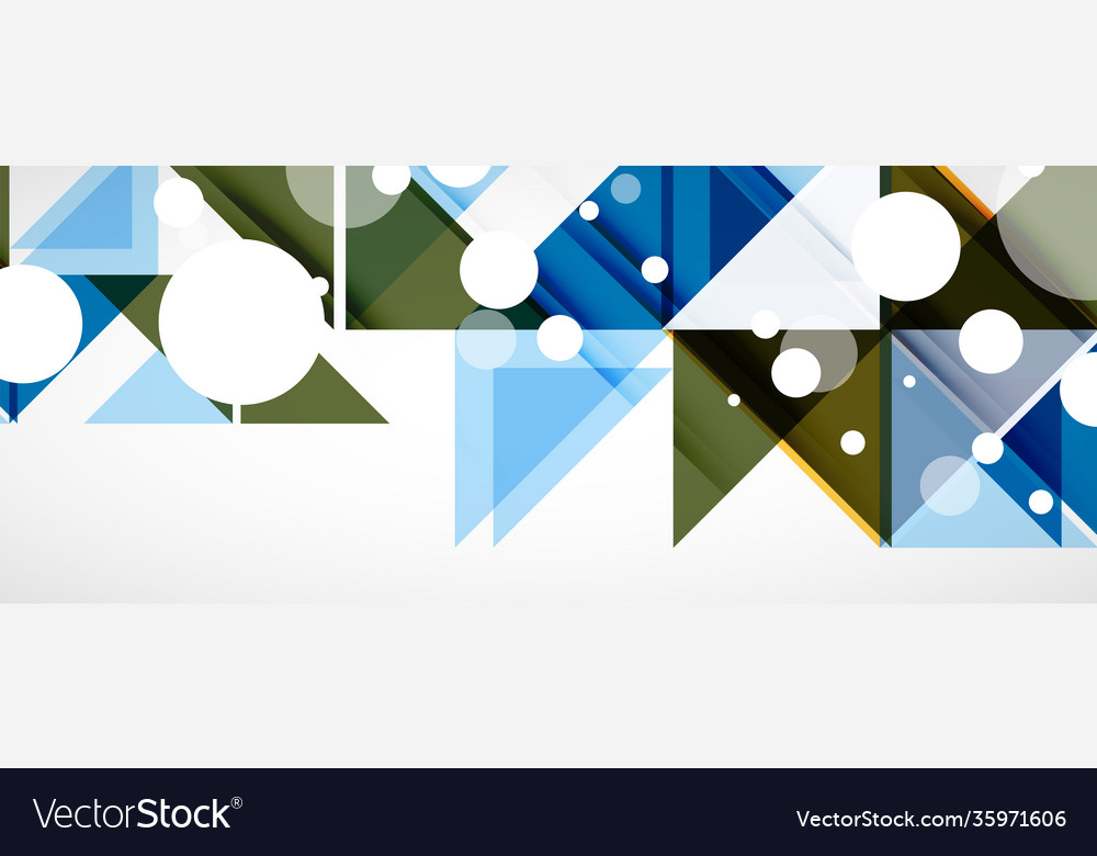 Set triangle geometric backgrounds Royalty Free Vector Image