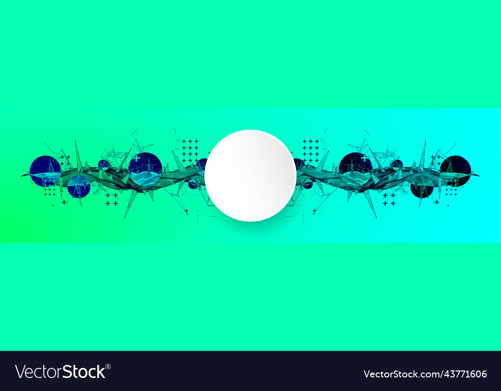 Wireframe science background with plexus effect Vector Image