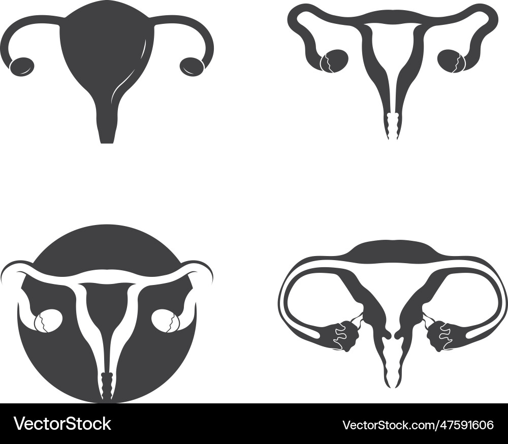Woman reproduction logo template Royalty Free Vector Image
