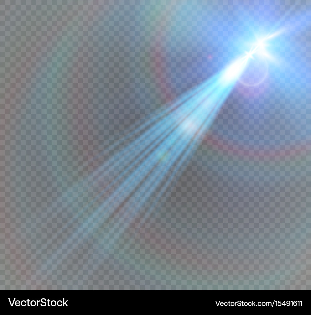 Abstract lens gold front solar flare transparent Vector Image